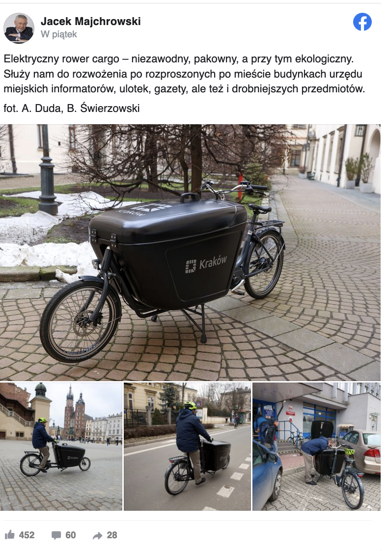 Krakowski magistrat rozwozi urzędową gazetę rowerem za 30 tys. zł