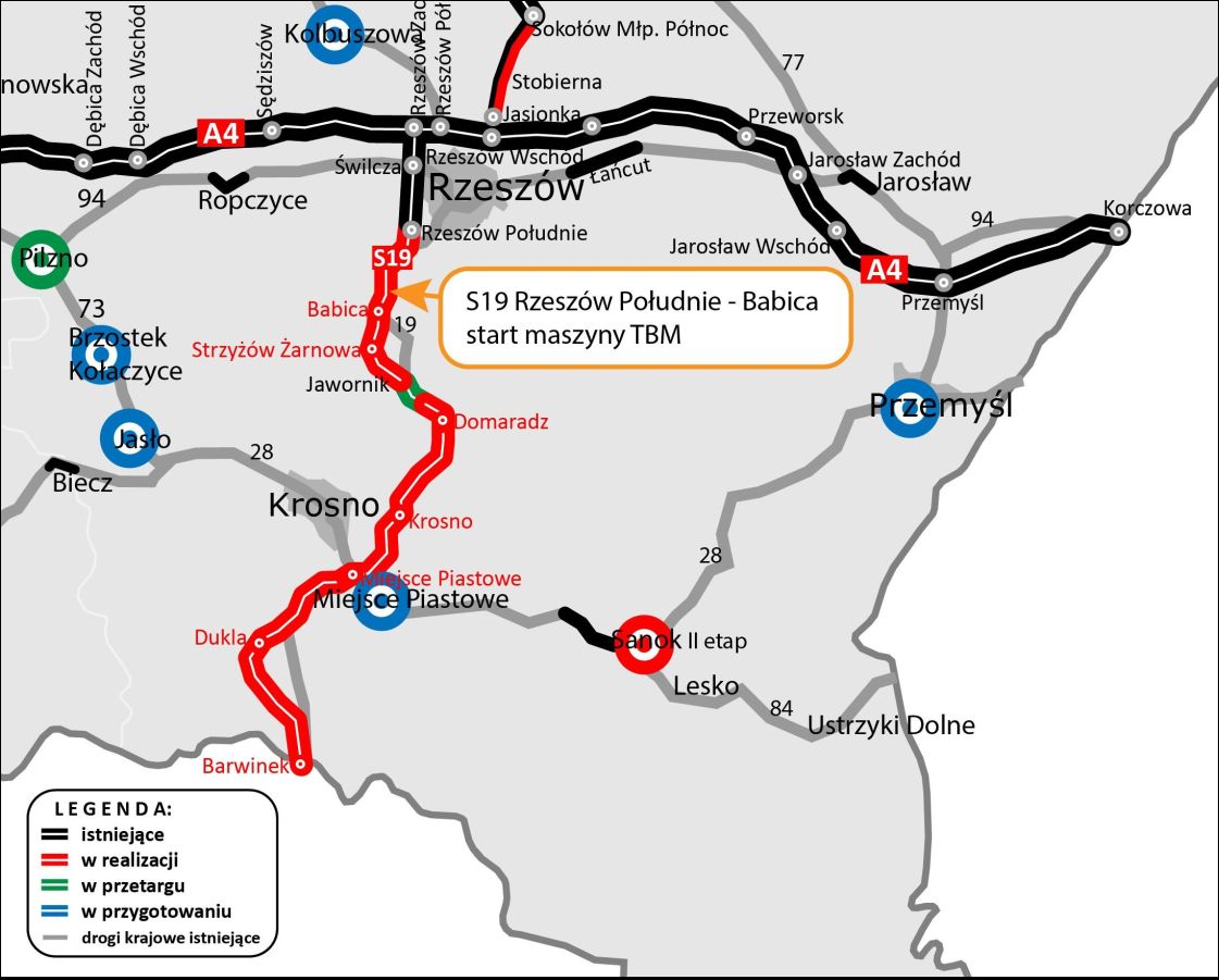 Karpatka w akcji. Wielka maszyna TBM draży już tunel na odcinku Via ...